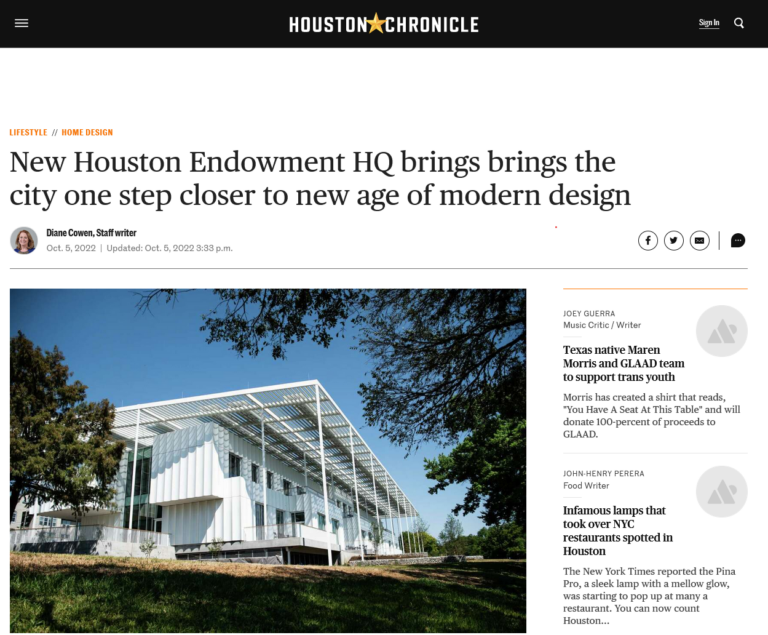 Houston Endowment Headquarters in Architect's Newspaper 2020 Best of ...
